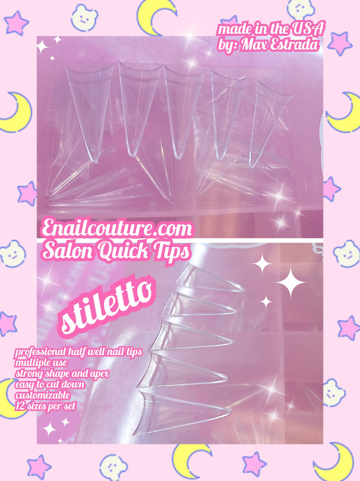 Salon Quick Stiletto Nail Tips (stiletto Nail Tips for Acrylic Nails ...
