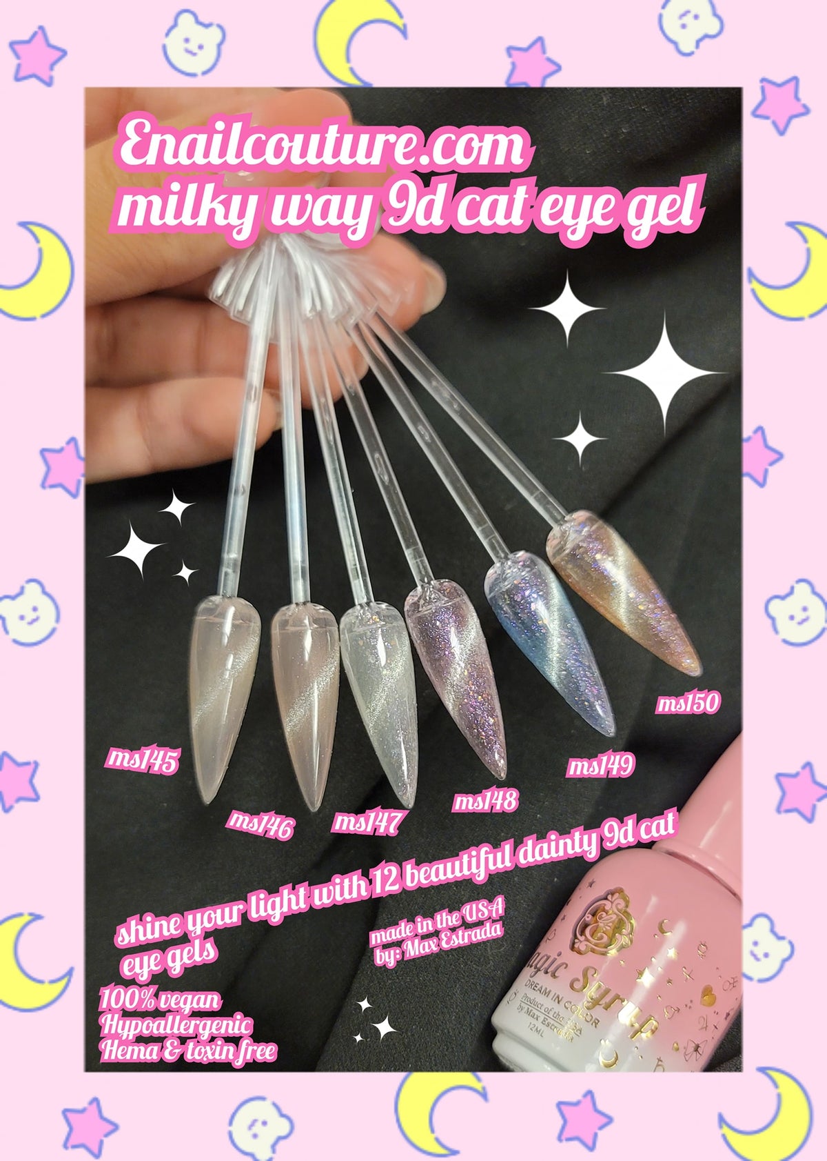 Milky Way 9g cat eye gel Magic Syrup!(Reflective Glitter Cat Eye Gel N ...