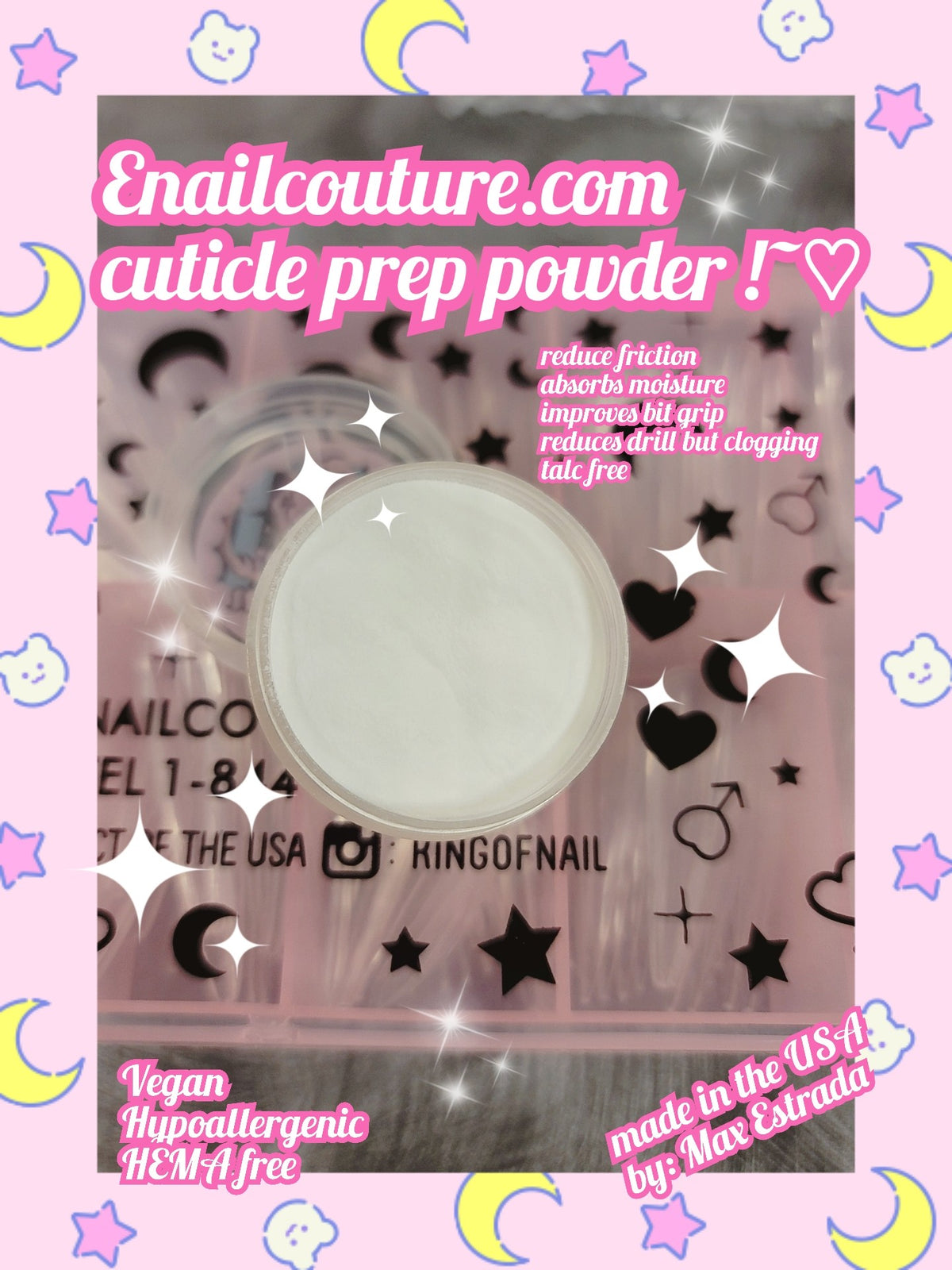 Cuticle Prep Powder (cuticle prep,Talc Free Talcum Powder for Russian ...