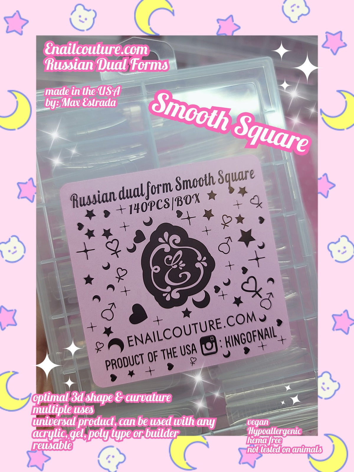Smooth Square Russian Dual Forms!~ (Dual Nail Forms,Pointed Shape Exte ...