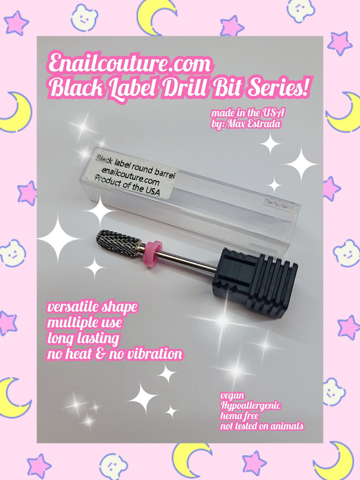 Round Barrel Black Label Drill Bits (Nail Drill Bit Grinding Heads Car ...