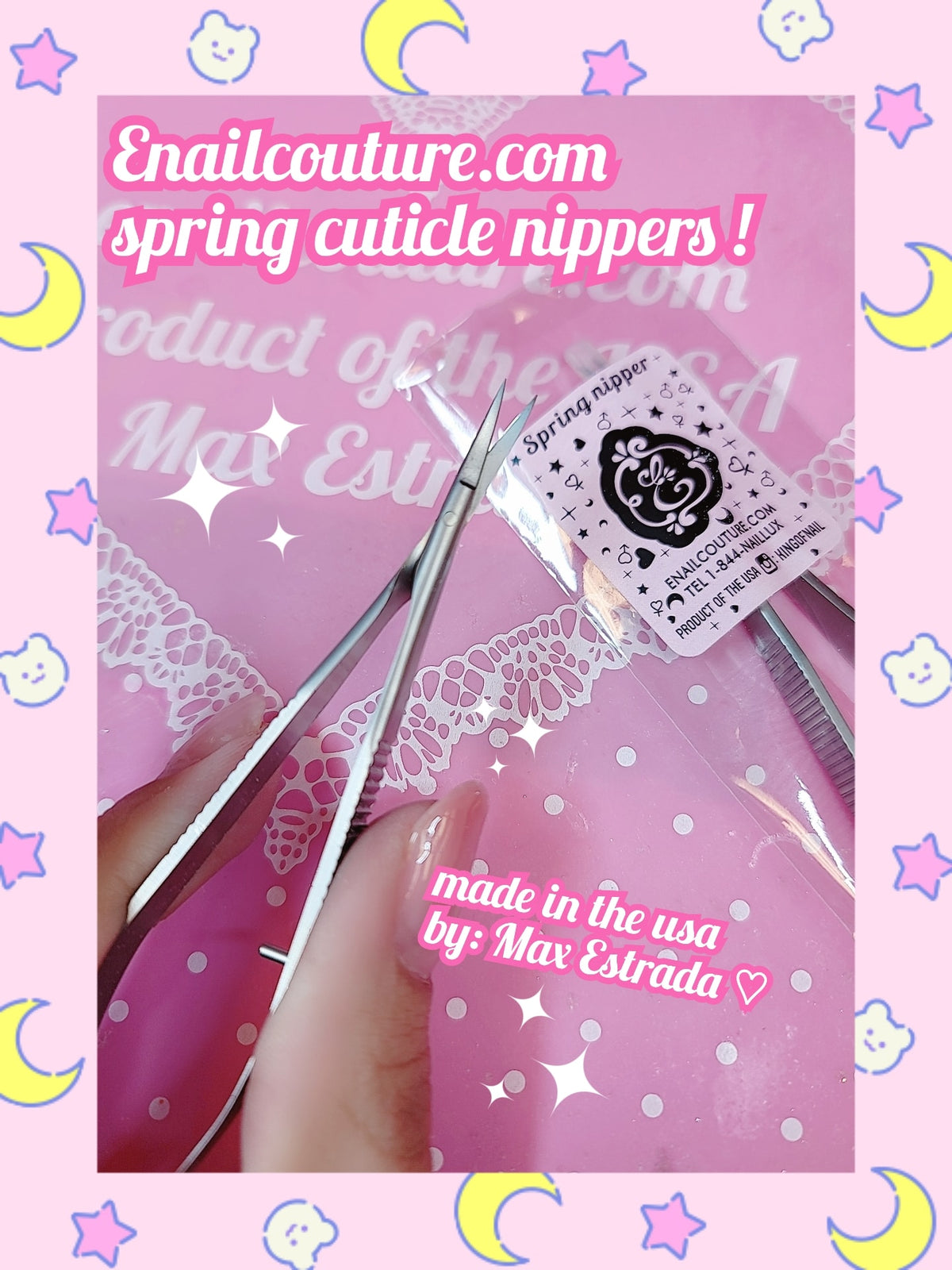 Spring Cuticle Nippers (Cuticle Scissors, Nail Scissors, Stainless Ste ...