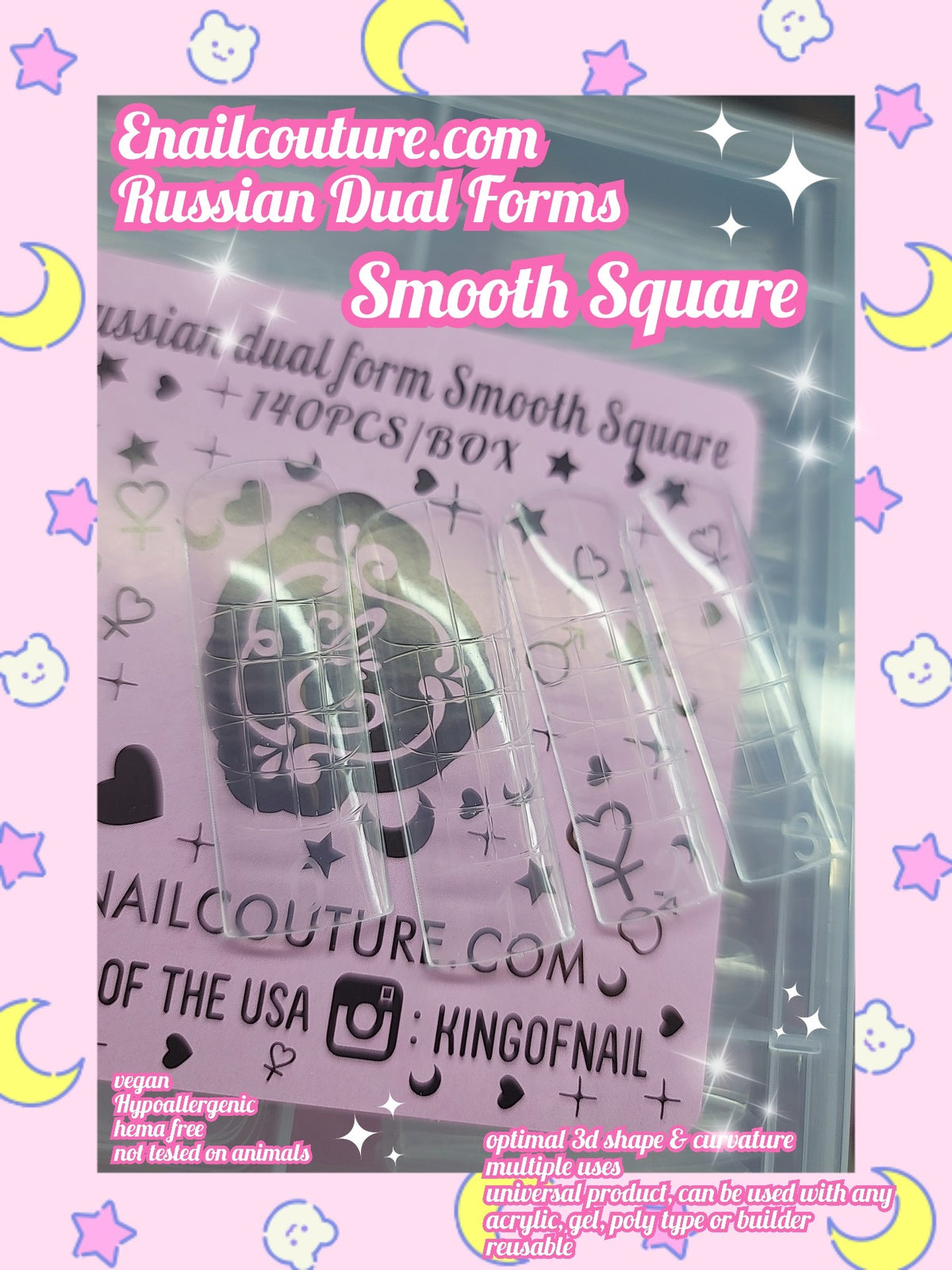 Smooth Square Russian Dual Forms!~ (Dual Nail Forms,Pointed Shape Exte ...
