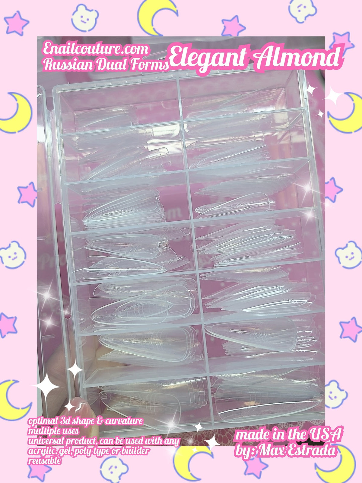 Elegant Almond Russian Dual Forms!~ (Dual Nail Forms,Pointed Shape Ext ...
