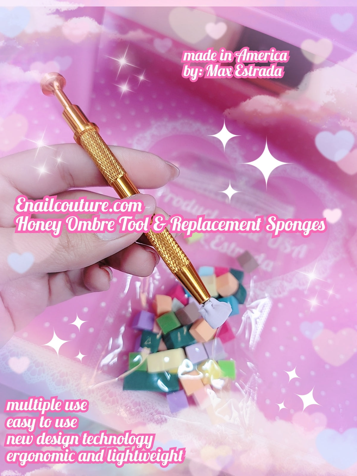 Honey Ombre Tool and Sponge Replacement (Soft Nail Sponges for Ombre ...