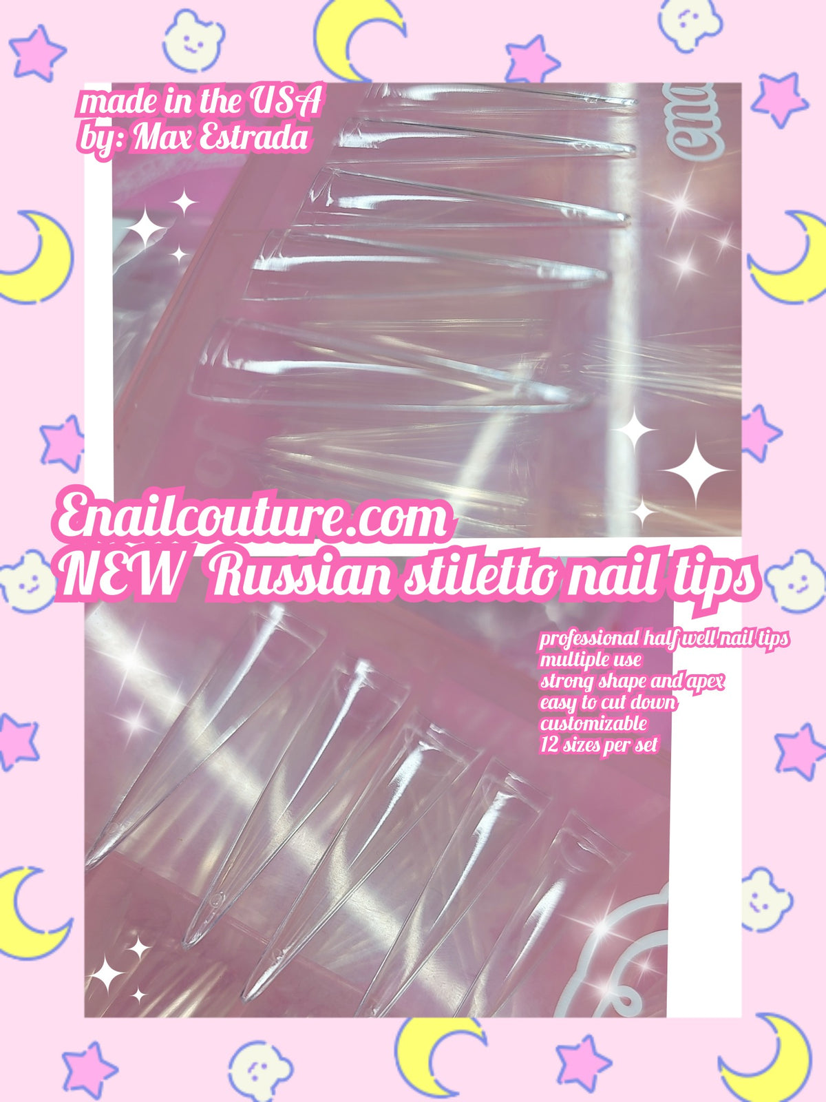 NEW Russian Stiletto Nail Tips (Stiletto Nail Tips for Acrylic Nails ...