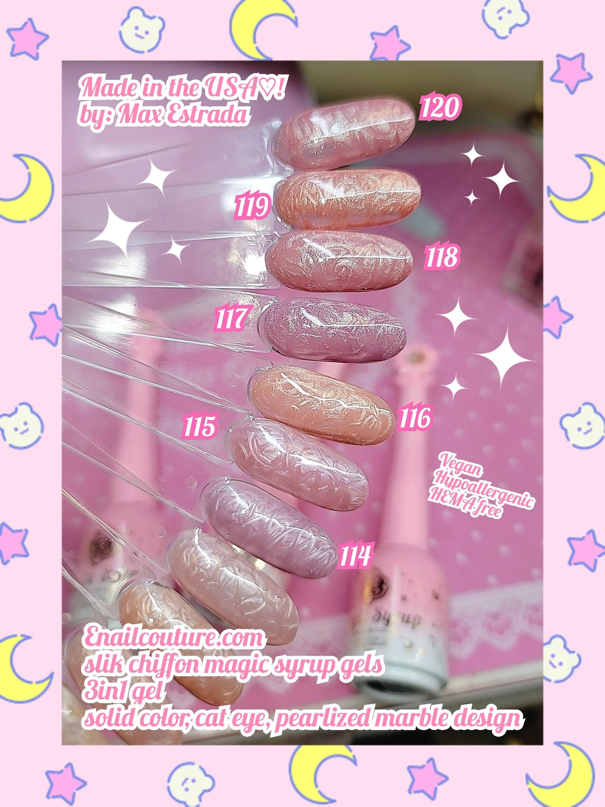 Silk Chiffon Magic Syrup Gel polish (3 in 1Pearl Gel Nail Polish - 12 ...