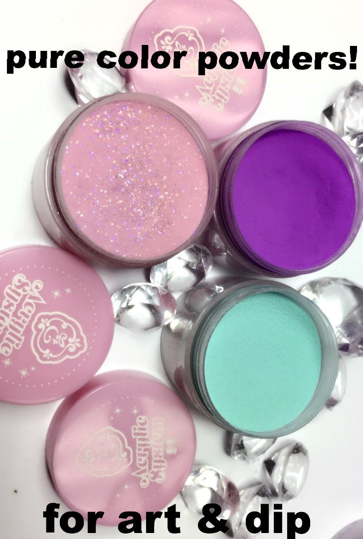 Pure color Powder~! 4in1 powder for acrylic, dip, 3d art design & ombr ...