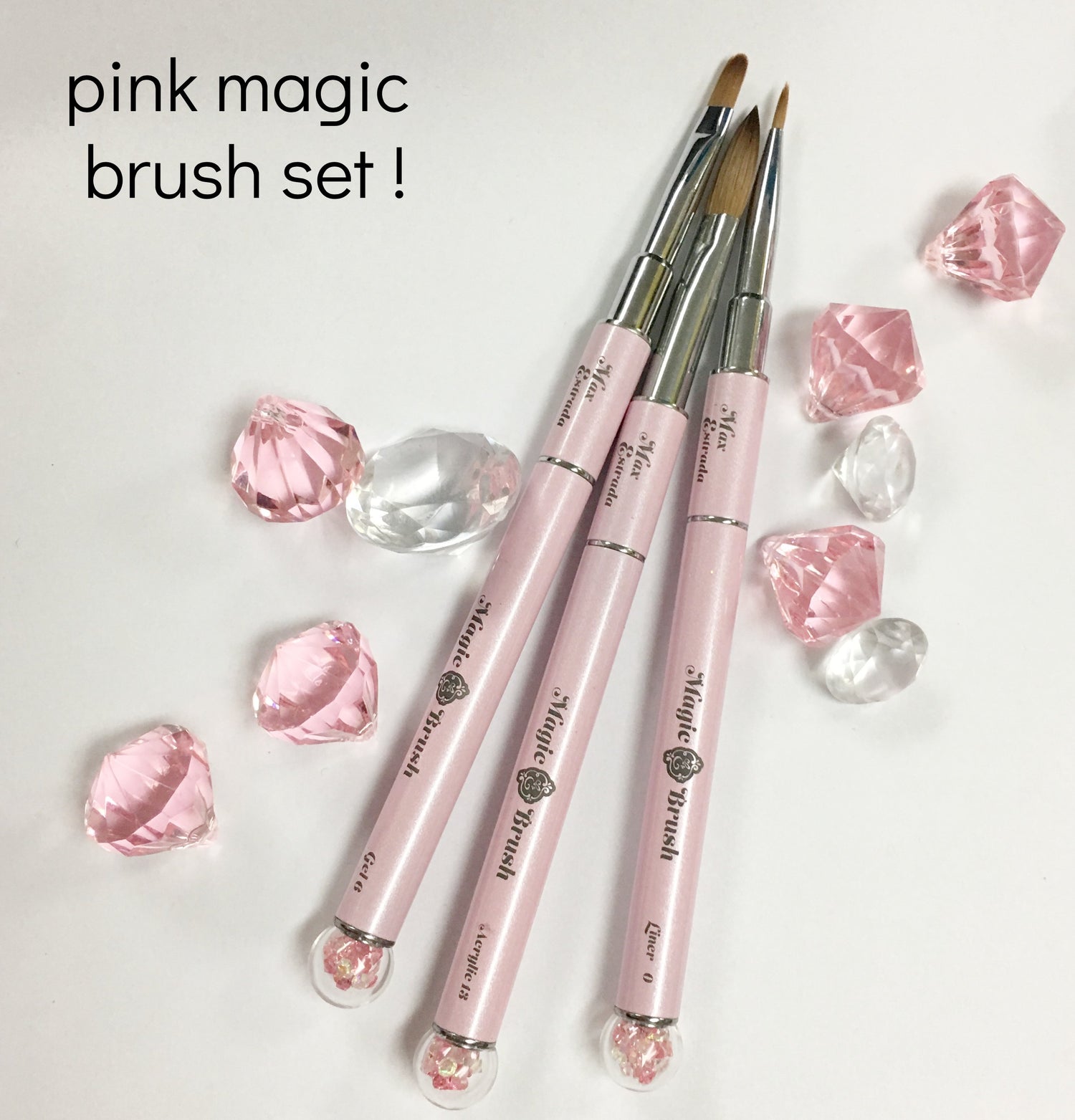 Pink Magic brush set, nail brush series | enailcouture