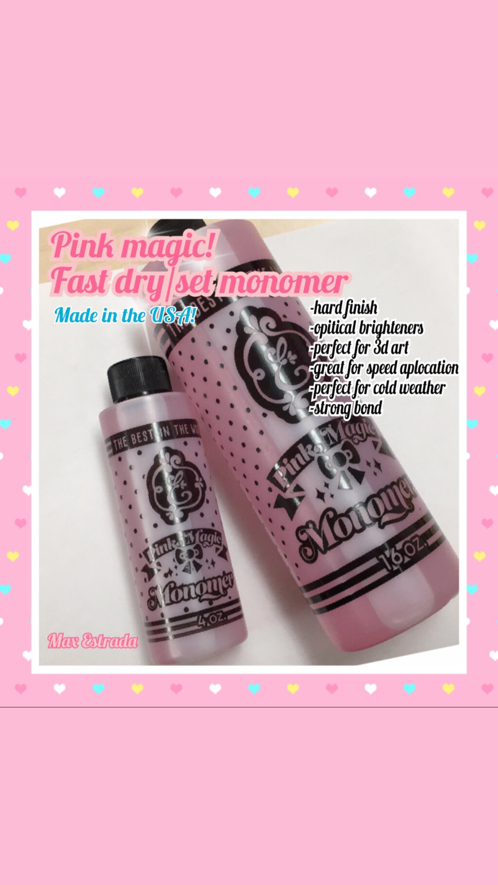 Pink Magic Fast dry/setting monomer 16oz | enailcouture