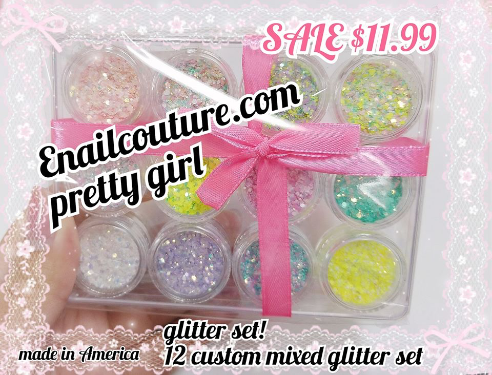 pretty girl glitter set! magic pastel hologram glitter set | enailcouture