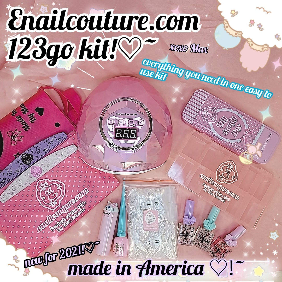 123 Go! Nail KIT (Soft Gel Full Cover Tips Kit for Soak Off Nail Exten ...