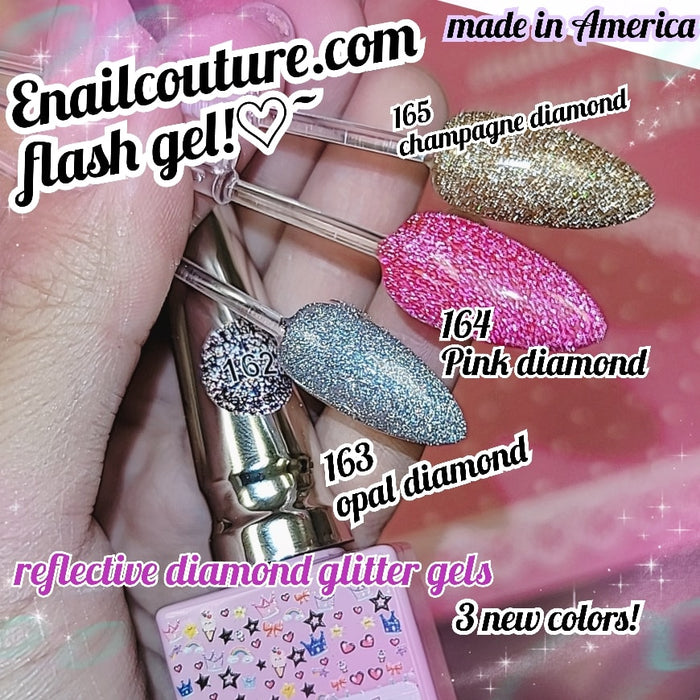 Flash gel, Reflective Glitter Gel !~ (Explosion Diamond Gel Nail Refle ...