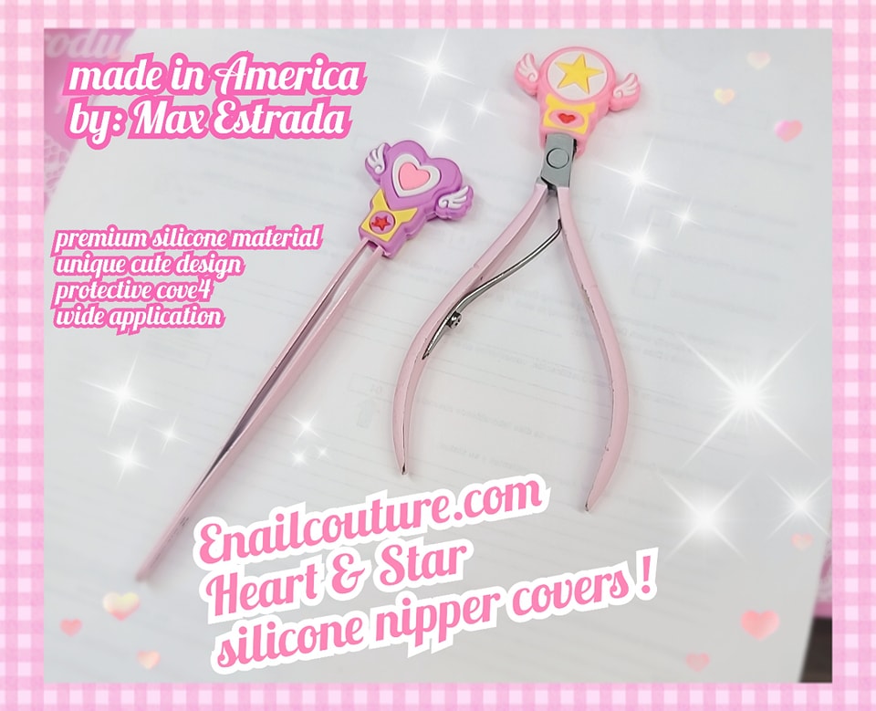 Heart & Star cute Shape Silicone Nipper Cover Protective Sleeve Cases ...