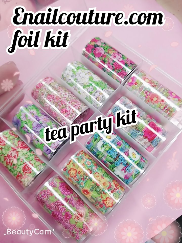 Foil Kit !~ (Sheets Nail Art Foil Transfer Stickers Kit Laser Flower N ...