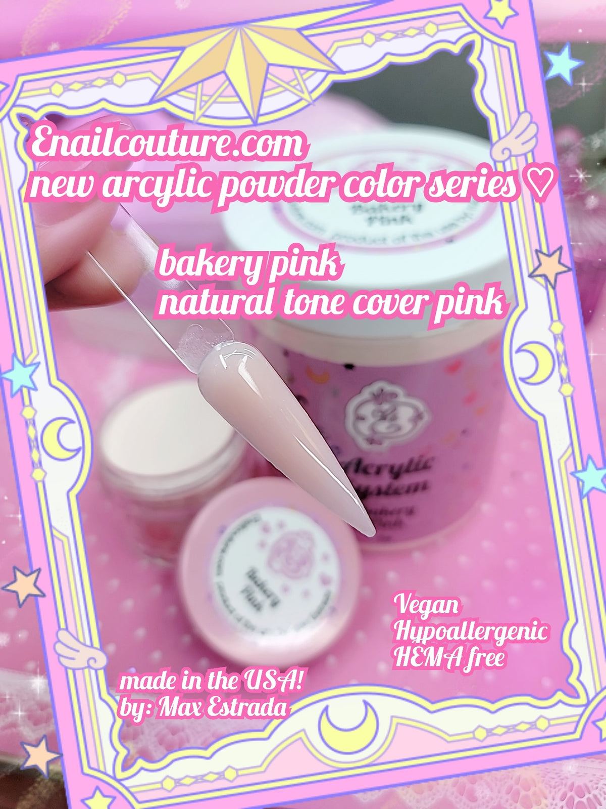Bakery Pink (Nude Pink Acrylic Powder - Professional Acrylic Nail Powd ...