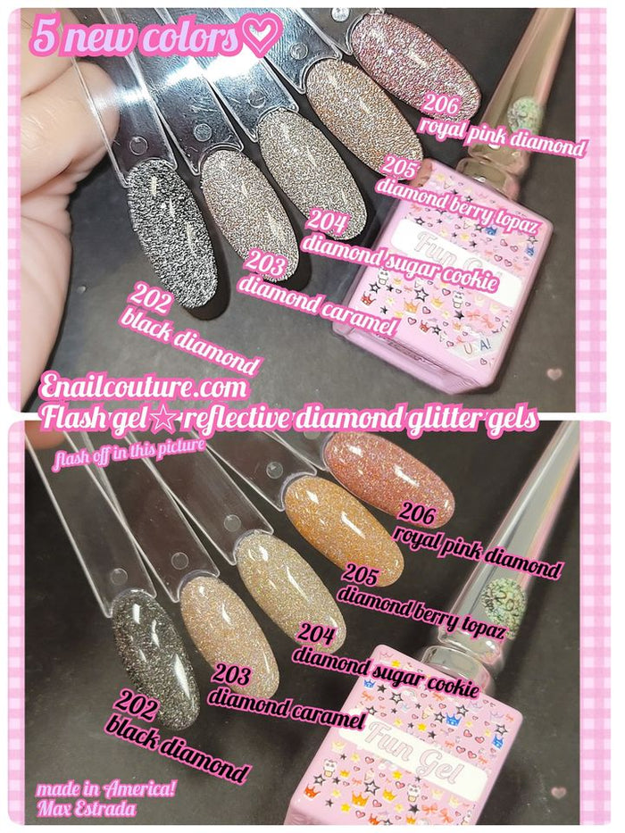 Flash gel, Reflective Glitter Gel !~ (Explosion Diamond Gel Nail Refle ...