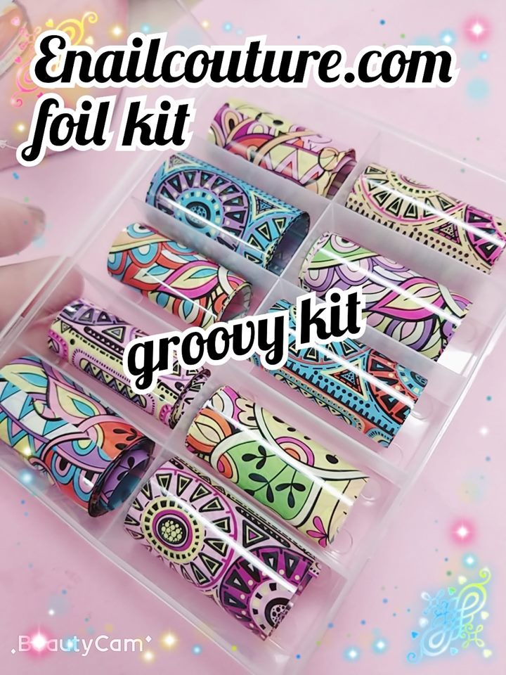 Foil Kit !~ (Sheets Nail Art Foil Transfer Stickers Kit Laser Flower N ...