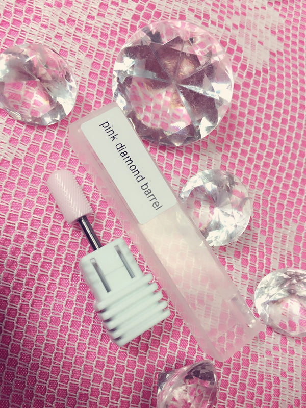 The Pink Diamond smooth top barrel Nail Drill Bit | enailcouture