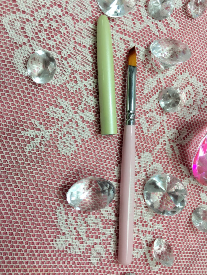 petit Macaroon, lemon (gel polish french art, clean slime line brush ...