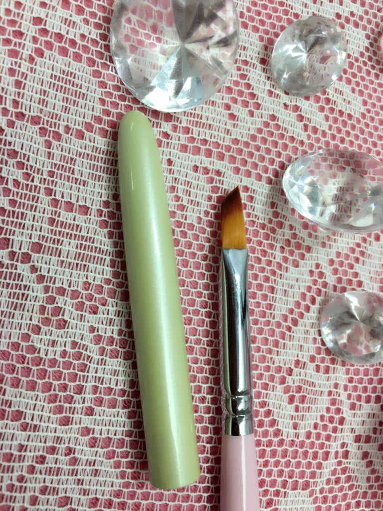 petit Macaroon, lemon (gel polish french art, clean slime line brush ...